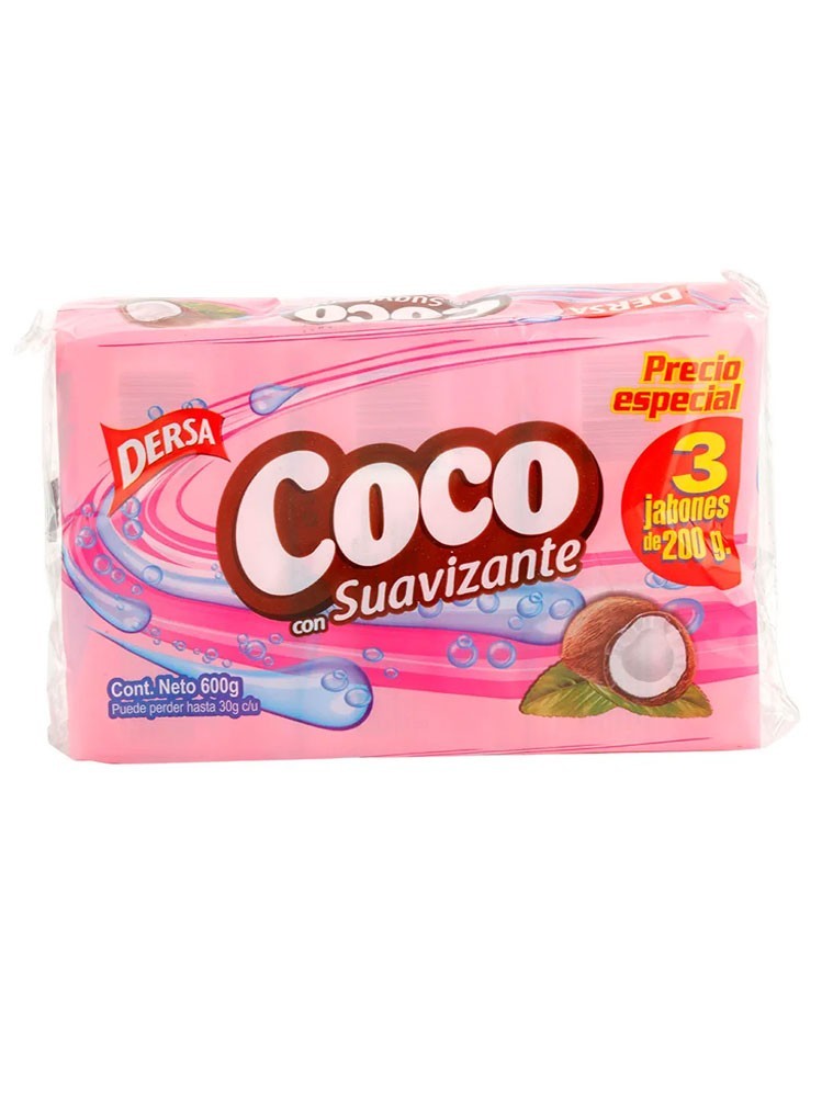 JABON PARA ROPA DERSA COCO SUAVIZANTE * 3 UND