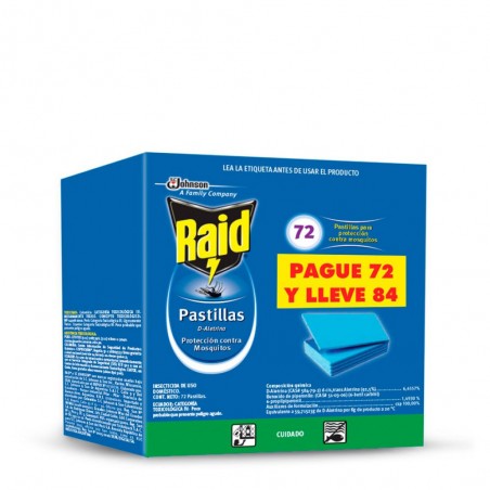 INSECTICIDA RAID PASTILLAS *84 UND